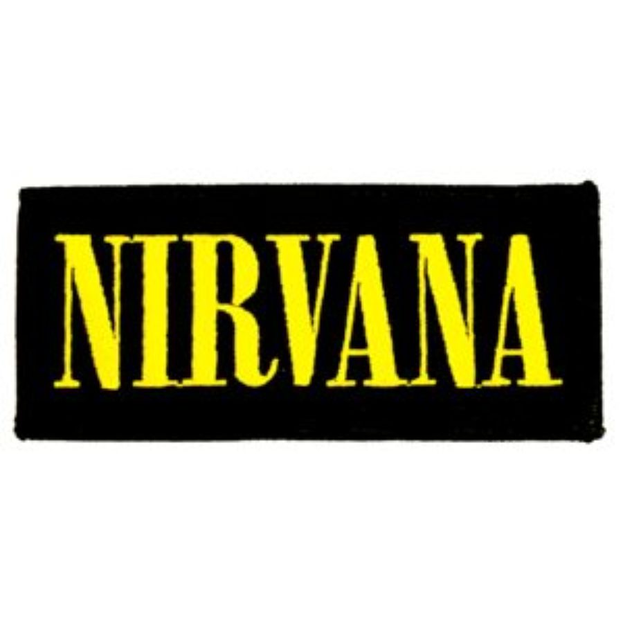 Nirvana Black & Gold Logo - Embroidered Iron-On Patch at Sticker Shoppe