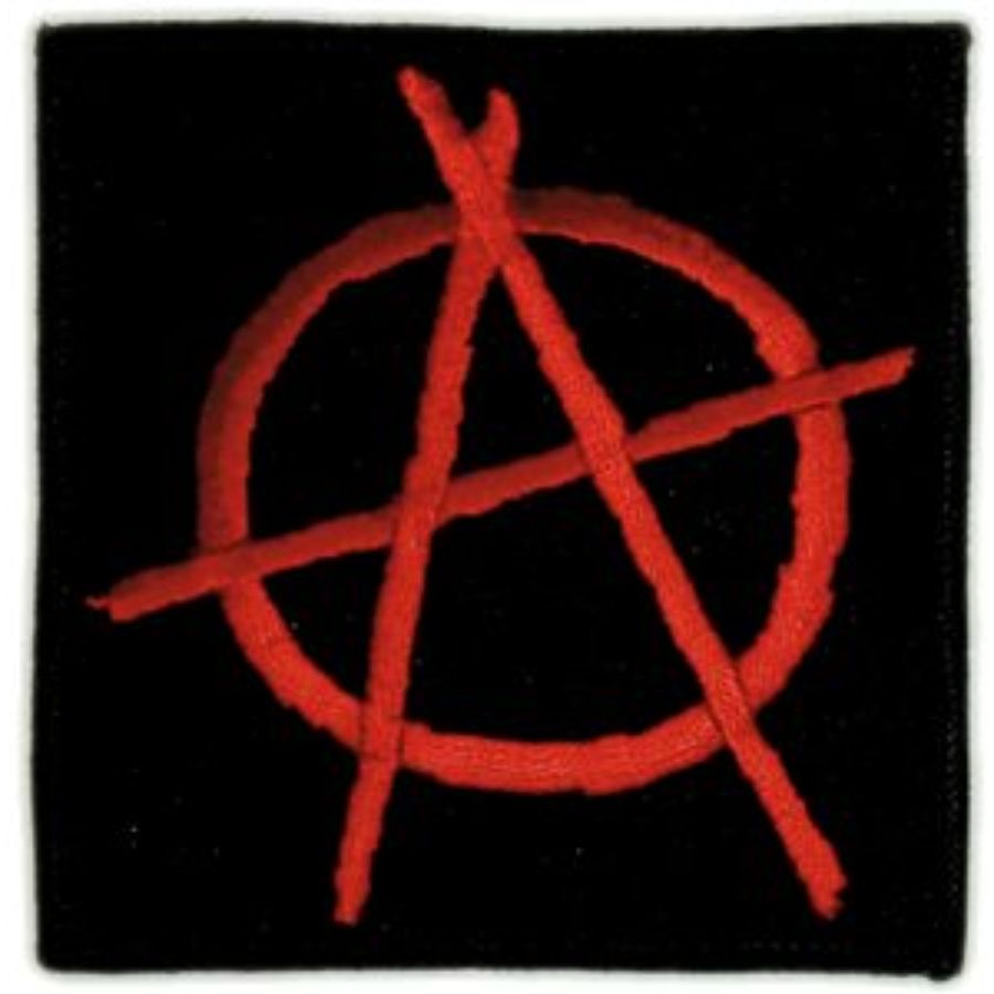 Anarchy Sign - Embroidered Iron-On Patch at Sticker Shoppe
