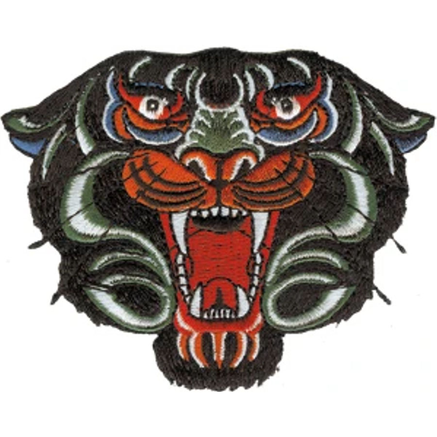 Panther Head Colorful - Embroidered Iron-On Patch at Sticker Shoppe
