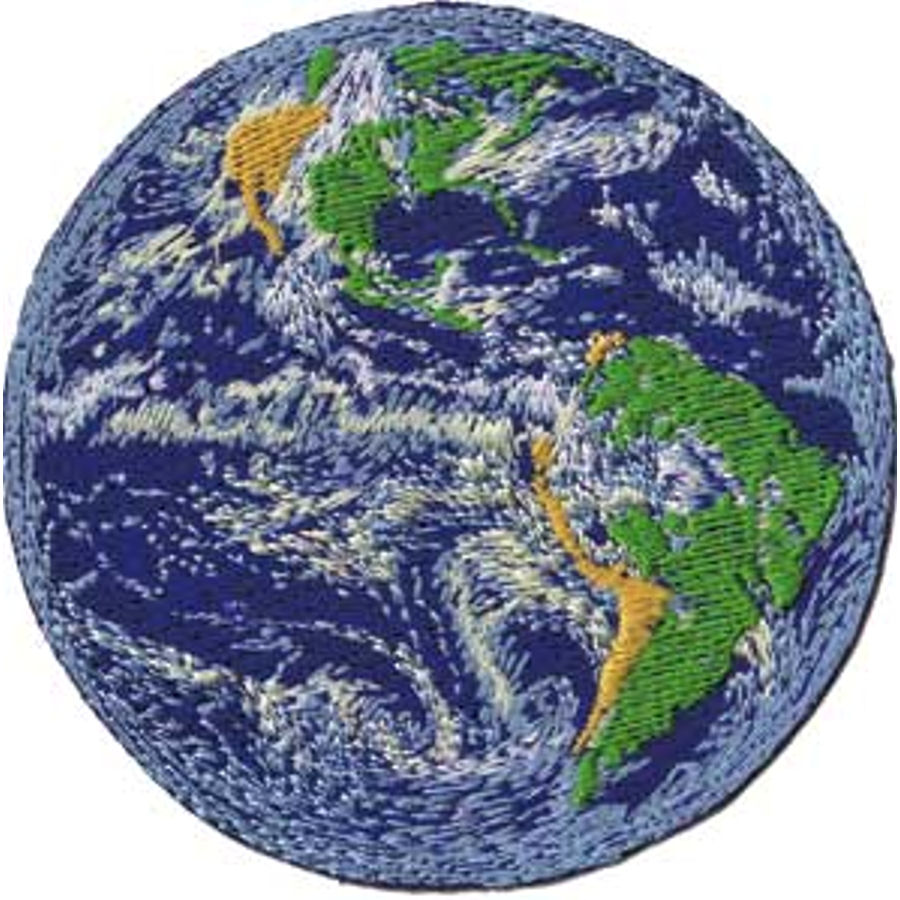 Planet Earth - Embroidered Iron-On Patch at Sticker Shoppe