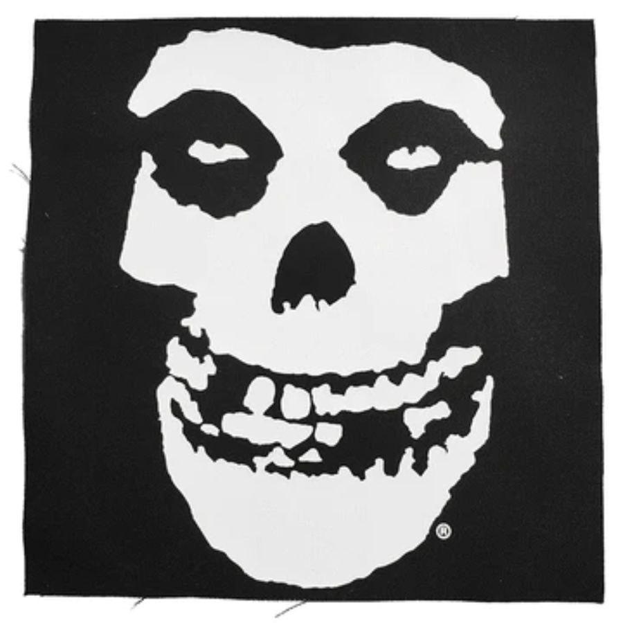 The Misfits Skull Canvas Large Oversized - Embroidered Iron-On Patch at Sticker Shoppe