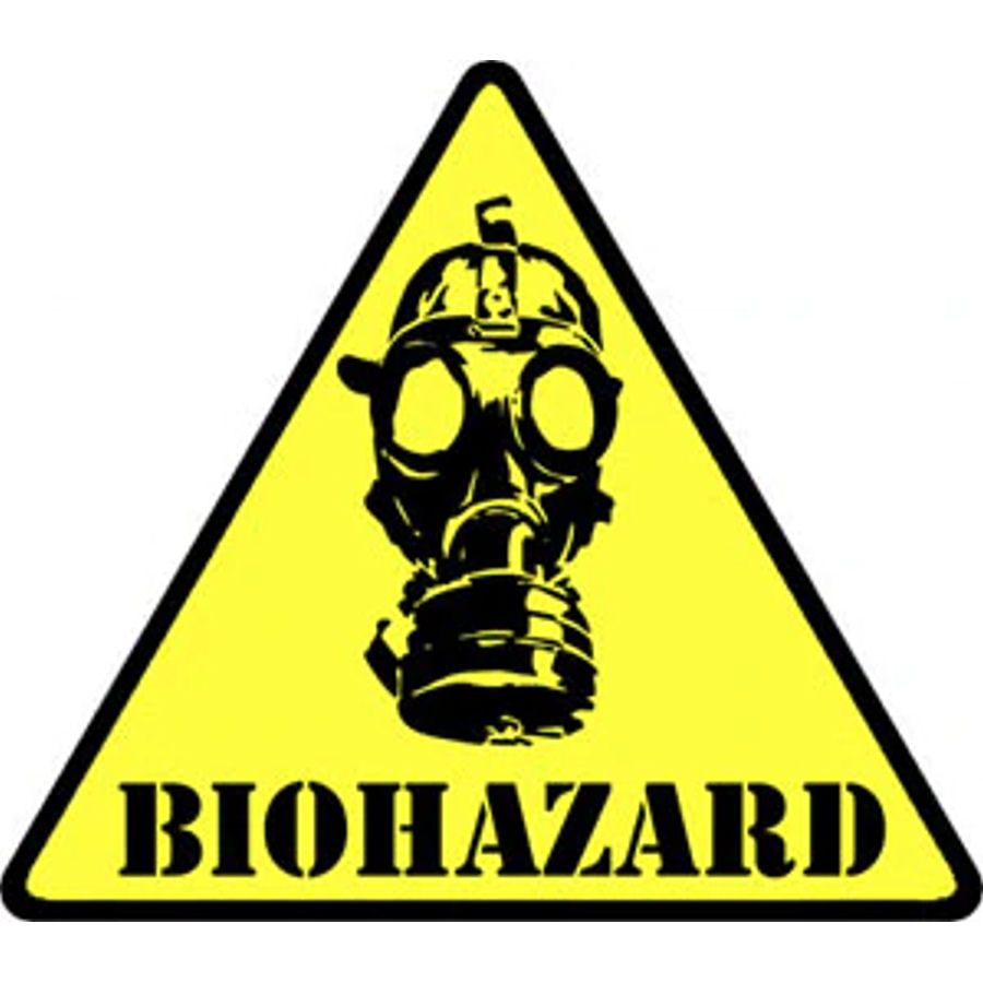 Biohazard Symbol - Embroidered Iron-On Patch at Sticker Shoppe