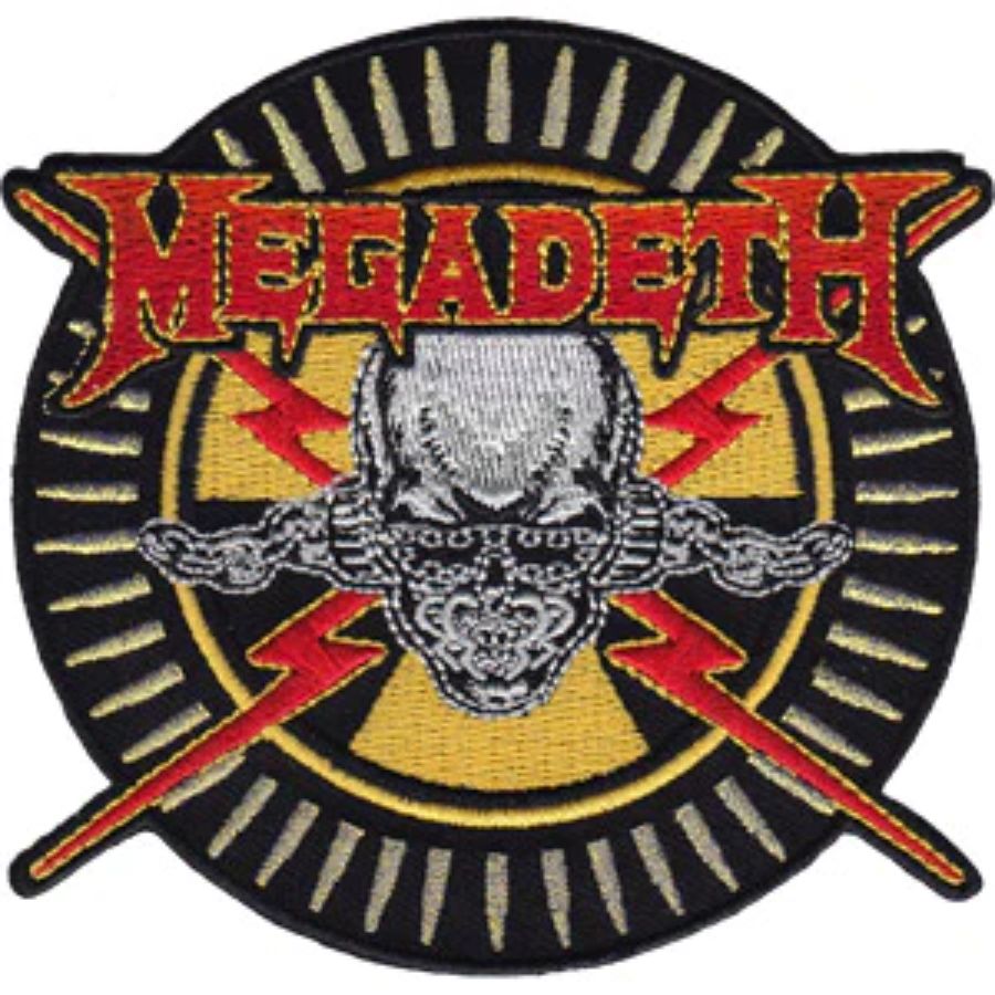 Megadeth Skull & Bullets - Embroidered Iron-On Patch at Sticker Shoppe