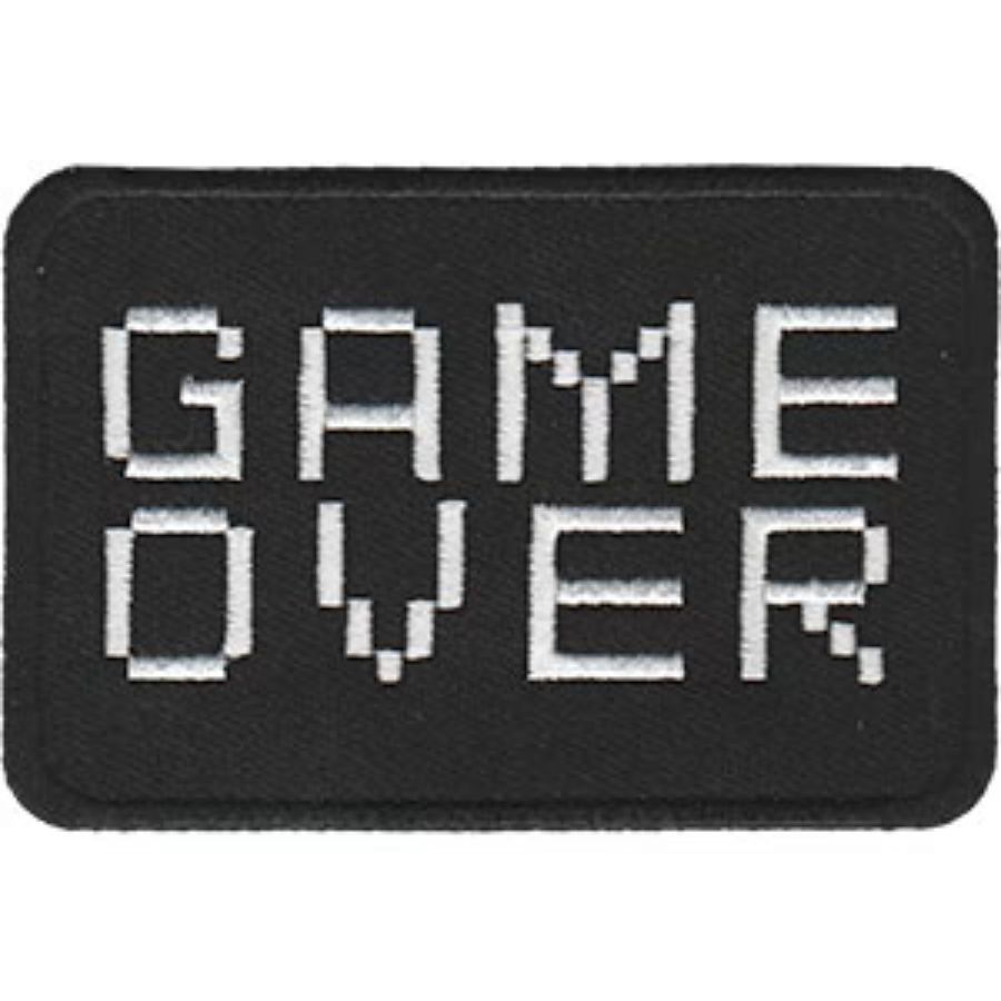 Game Over - Embroidered Iron-On Patch at Sticker Shoppe
