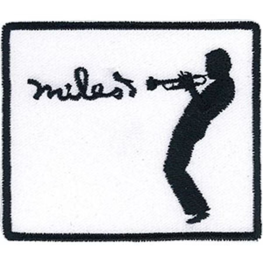 Miles Davis Silhouette - Embroidered Iron-On Patch at Sticker Shoppe