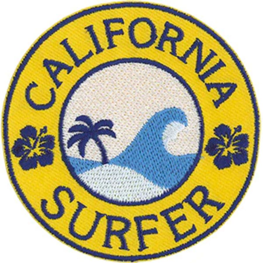 California Surfer - Embroidered Iron-On Patch at Sticker Shoppe