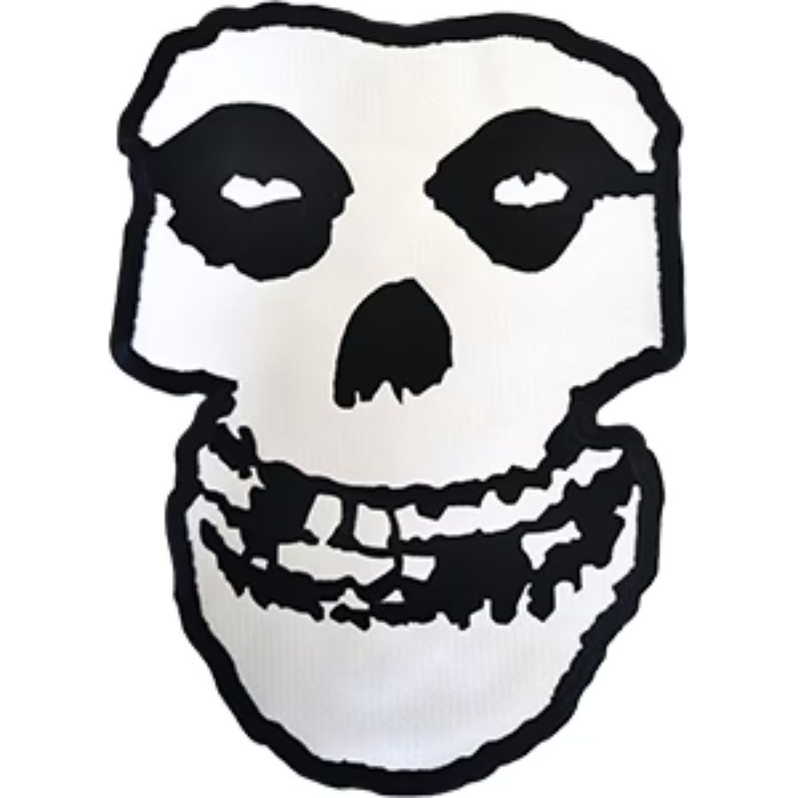 The Misfits White Skull Large Oversized - Embroidered Iron-On Patch at ...