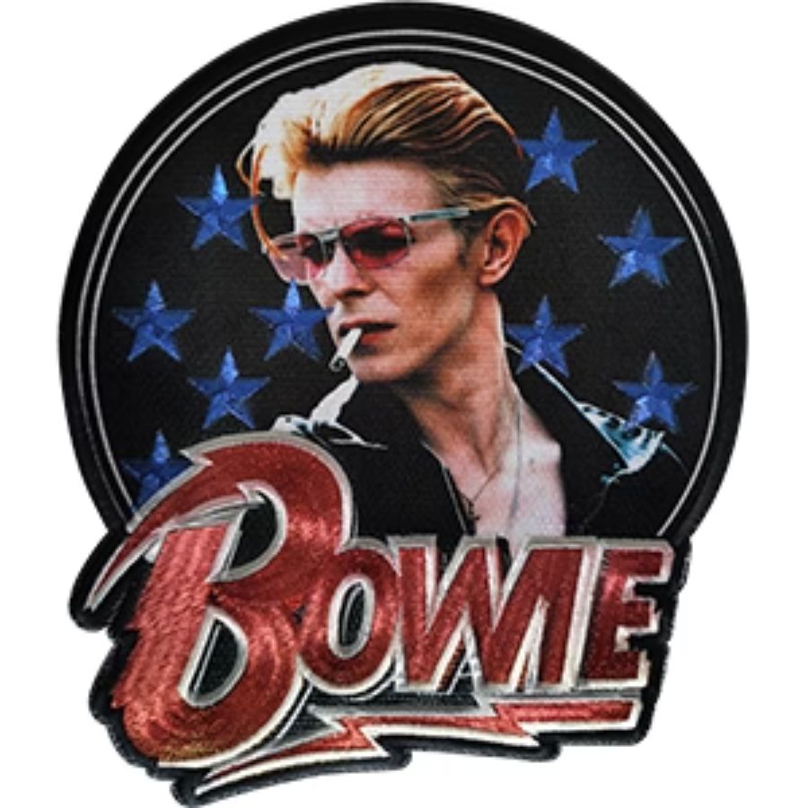 David Bowie Stars Large Oversized - Embroidered Iron-On Patch at ...