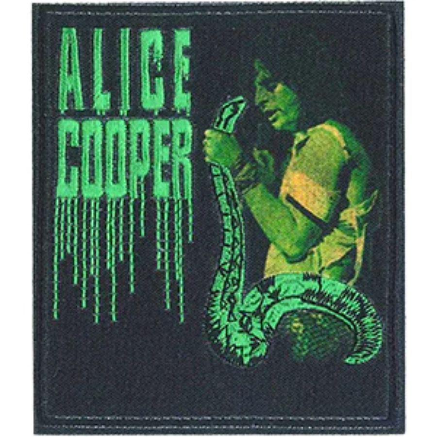 Alice Cooper With Snake - Embroidered Iron-On Patch at Sticker Shoppe