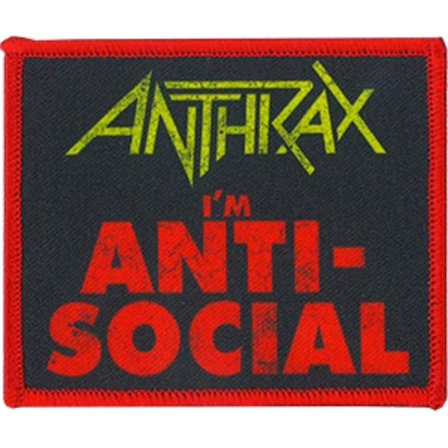 Anthrax Anti-Social - Embroidered Iron-On Patch at Sticker Shoppe