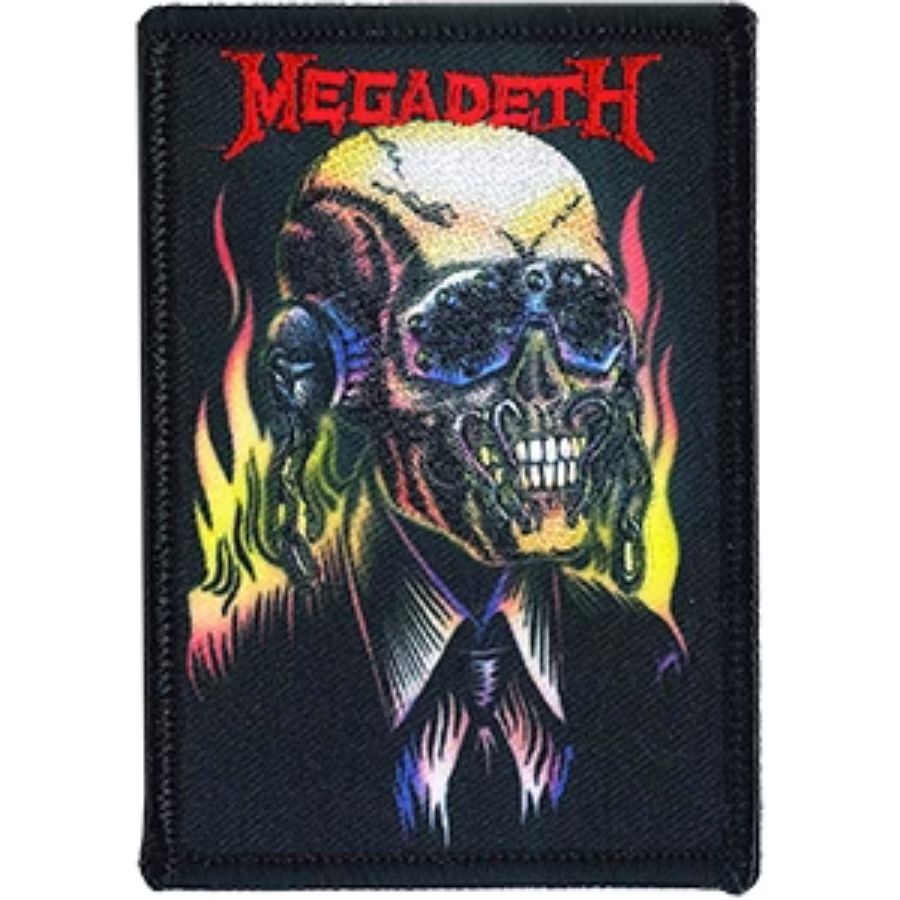 Megadeth On Fire - Embroidered Iron-On Patch at Sticker Shoppe
