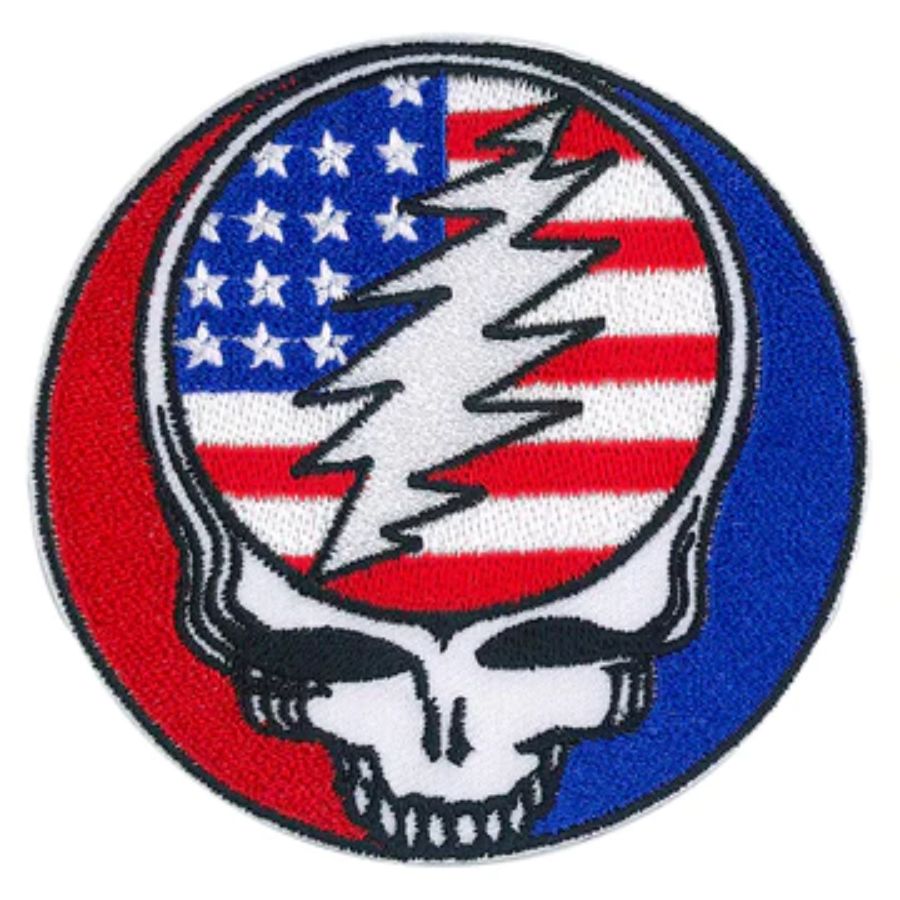 Grateful Dead SYF US Flag - Embroidered Iron-On Patch at Sticker Shoppe