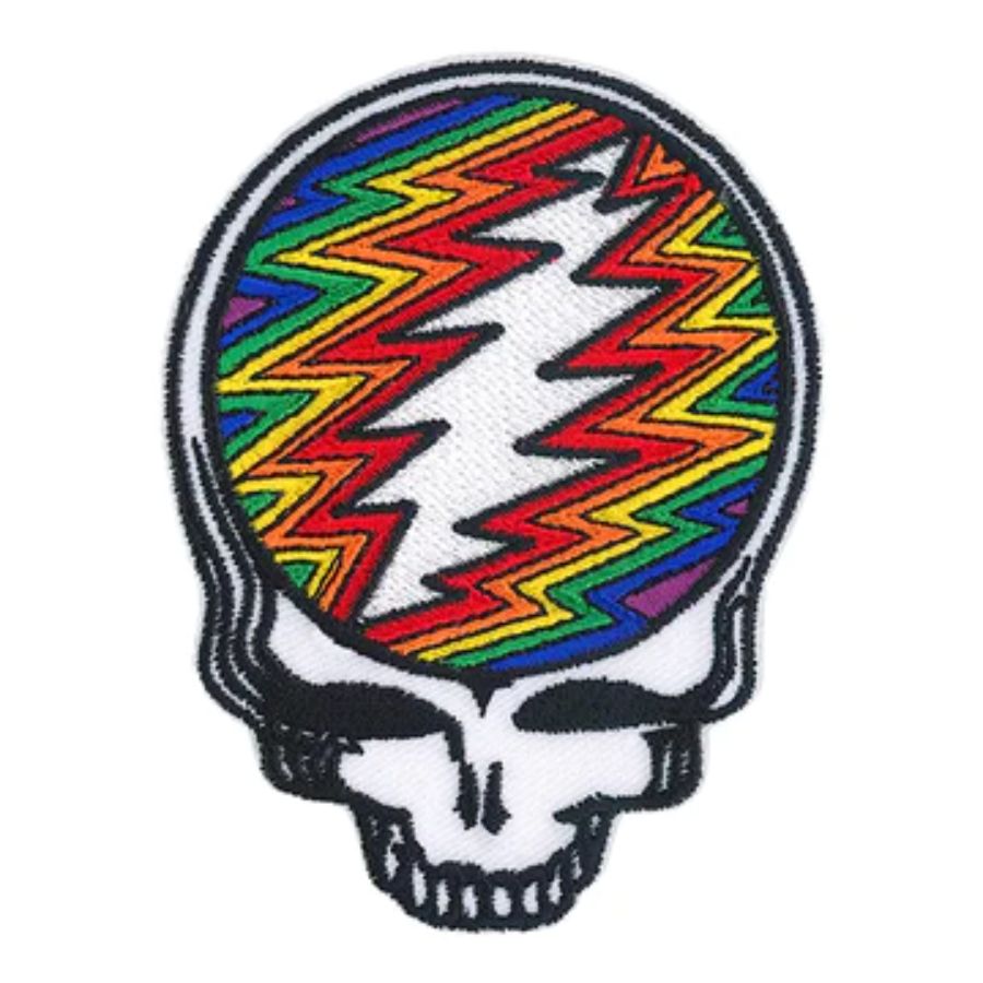 Grateful Dead SYF Rainbow Bolt - Embroidered Iron-On Patch at Sticker ...