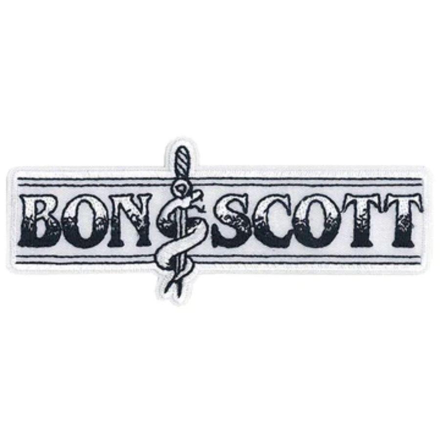 Bon Scott Snake Logo - Embroidered Iron-On Patch at Sticker Shoppe