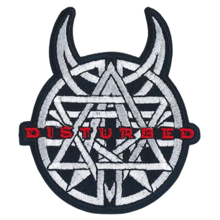 Disturbed Amulet - Embroidered Iron-On Patch at Sticker Shoppe