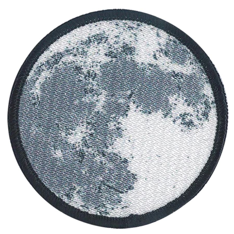 Full Moon - Embroidered Iron-On Patch at Sticker Shoppe