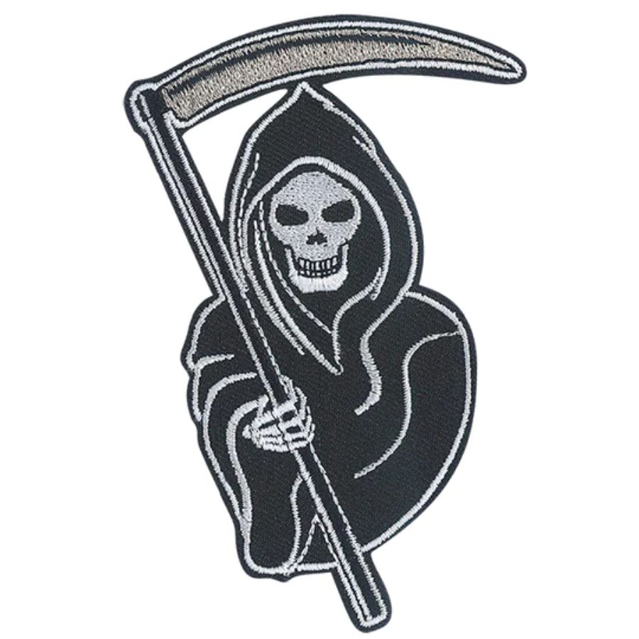 Grim Reaper - Embroidered Iron-On Patch at Sticker Shoppe