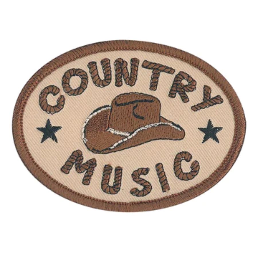 Country Music - Embroidered Iron-On Patch at Sticker Shoppe