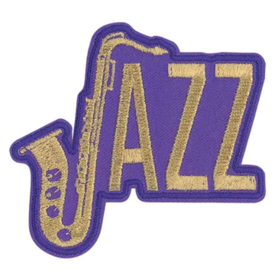 Jazz Music - Embroidered Iron-On Patch at Sticker Shoppe