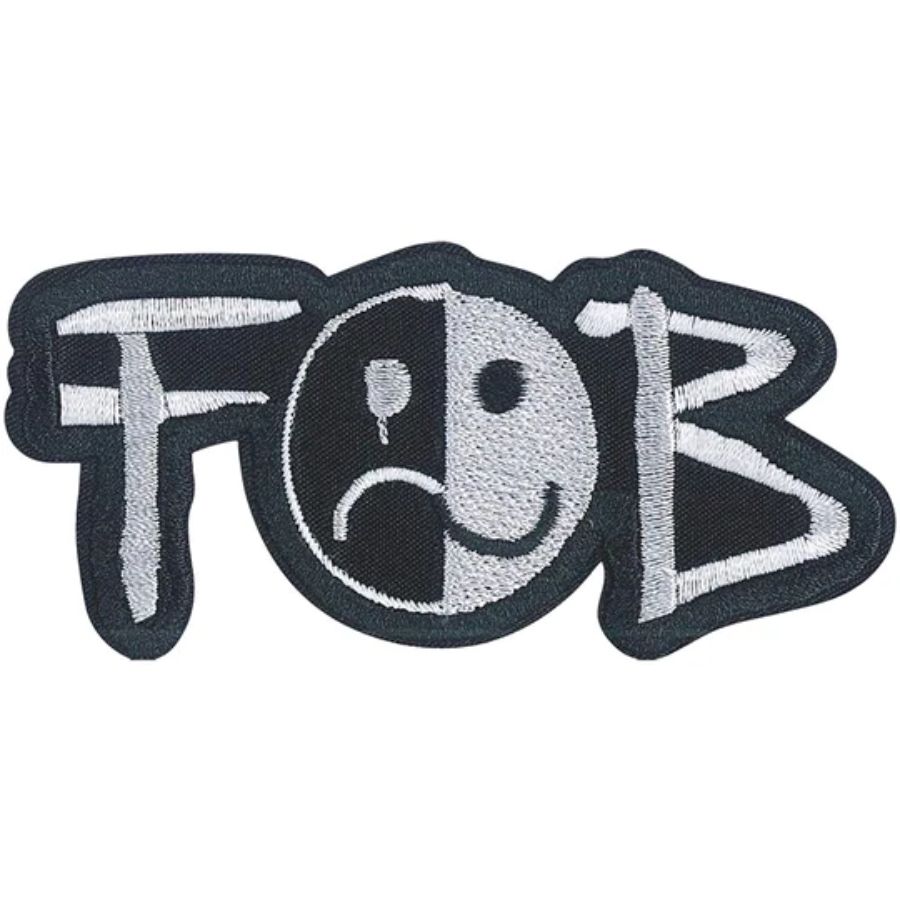 Fall Out Boy Smiley Logo - Embroidered Iron-On Patch at Sticker Shoppe