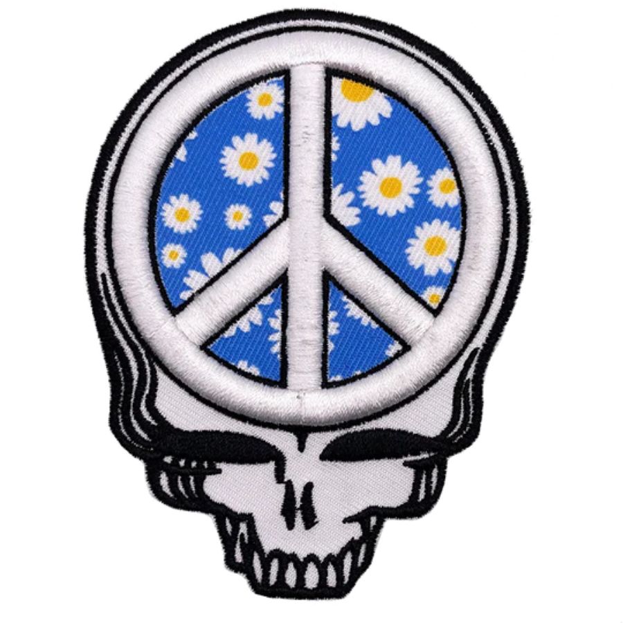 Grateful Dead Flowers SYF 3D - Embroidered Iron-On Patch at Sticker Shoppe