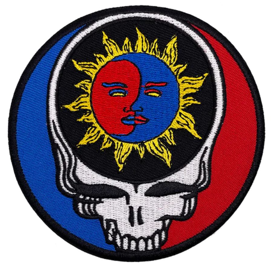 Grateful Dead Sun & Moon SYF - Embroidered Iron-On Patch at Sticker Shoppe