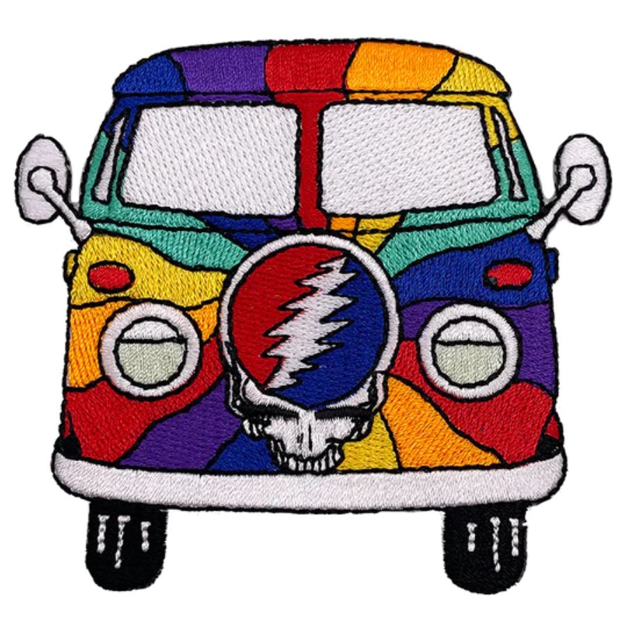 Grateful Dead SYF Rainbow Bus - Embroidered Iron-On Patch at Sticker Shoppe