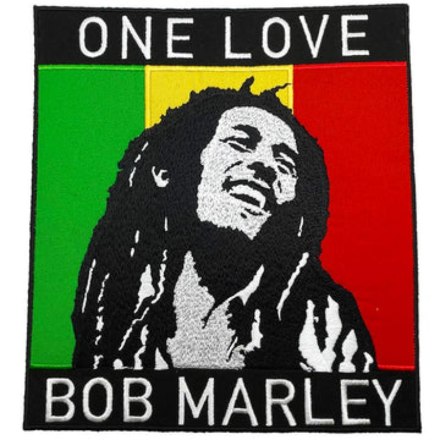 Bob Marley One Love Extra Large Overized - Embroidered Iron-On Patch at ...