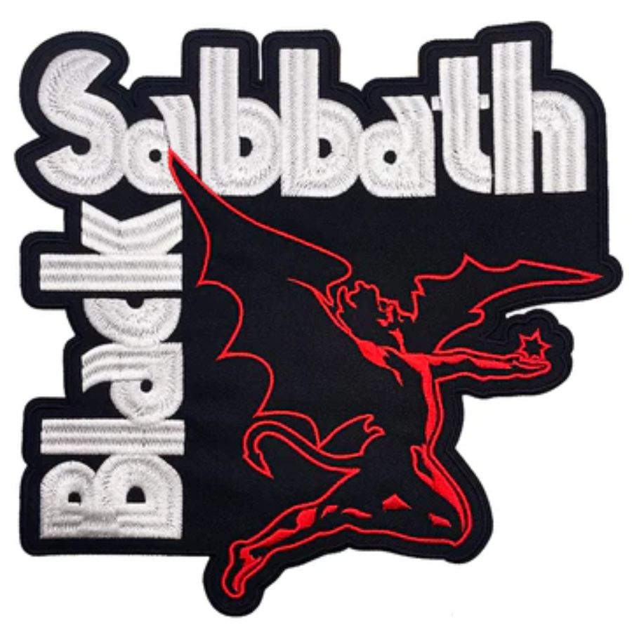Black Sabbath Demon Logo Large Oversized - Embroidered Iron-On Patch at ...