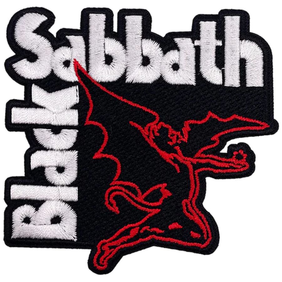 Black Sabbath Demon Logo - Embroidered Iron-On Patch at Sticker Shoppe