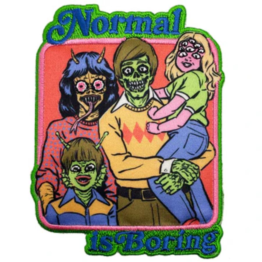 Steven Rhodes Normal Is Boring - Embroidered Iron-On Patch at Sticker ...