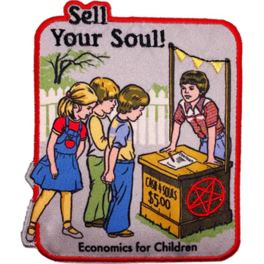 Steven Rhodes Sell Your Soul - Embroidered Iron-On Patch at Sticker Shoppe
