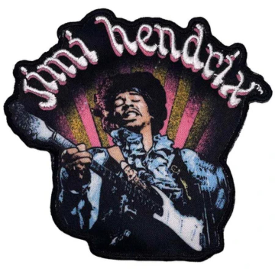 Jimi Hendrix Rays - Embroidered Iron-On Patch at Sticker Shoppe