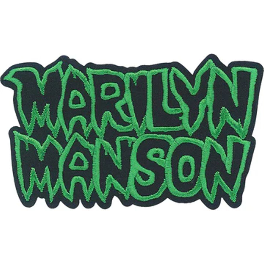 Marilyn Manson Name Logo - Embroidered Iron-On Patch at Sticker Shoppe