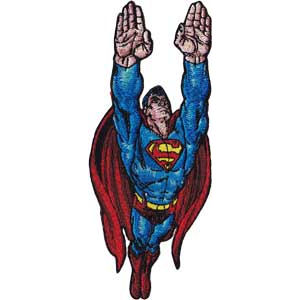 Superman Fly - Embroidered Patch at Sticker Shoppe