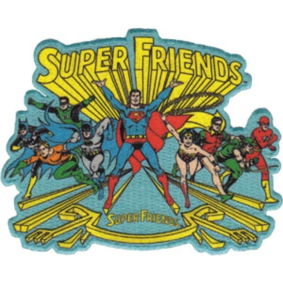DC Comics Super Friends - Embroidered Iron-On Patch at Sticker Shoppe