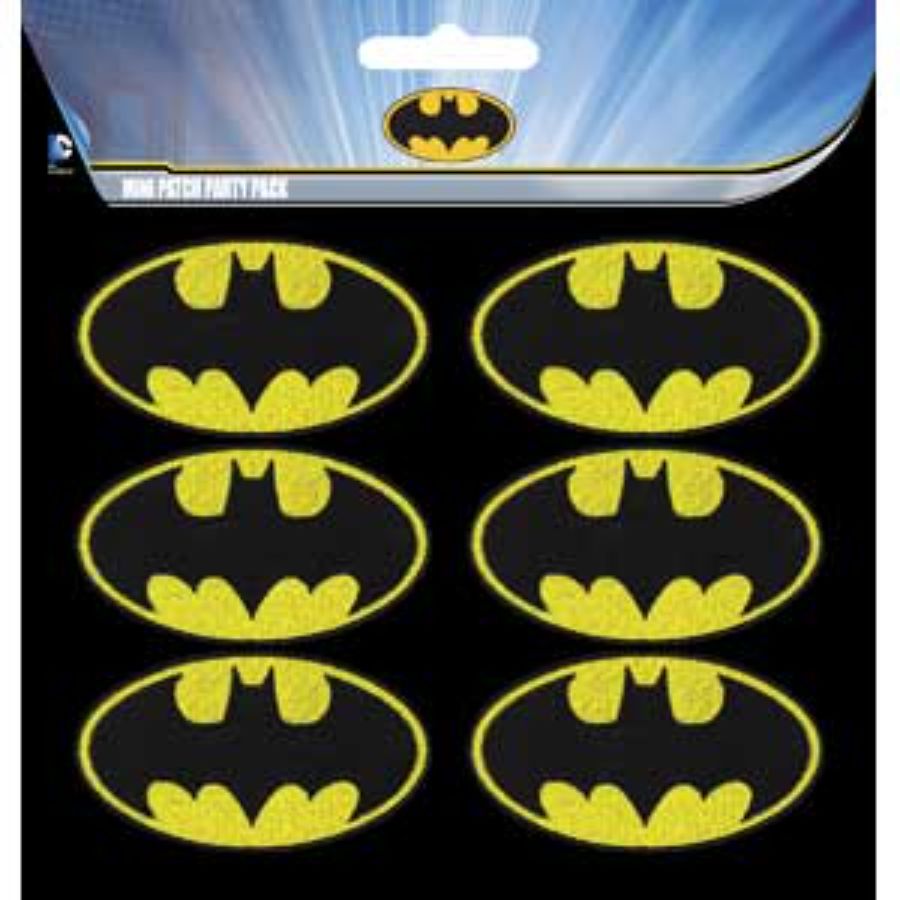 DC Comics Originals Batman Logo - Set of 6 Mini Embroidered Iron-On ...