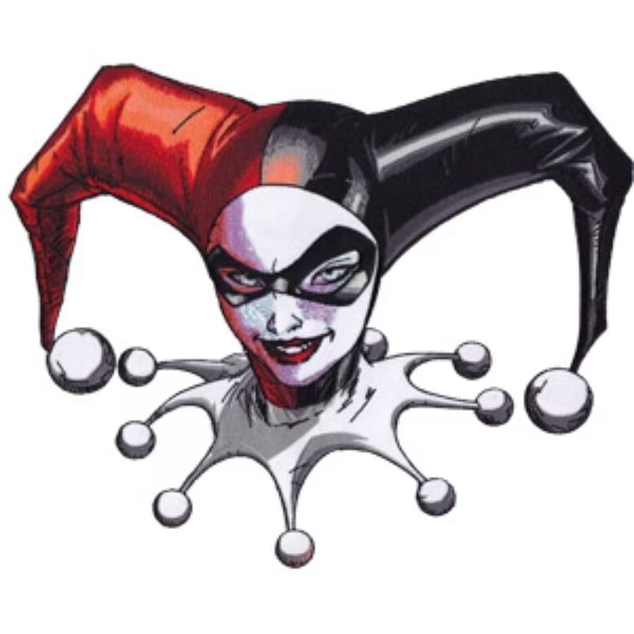 DC Comics Originals Harley Quinn Headshot - Embroidered Iron-On Patch ...