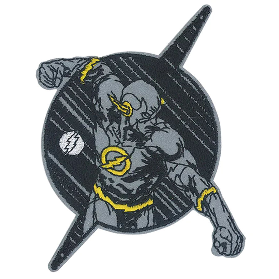 The Flash Grayscale Reflecftive Logo - Embroidered Iron-On Patch at ...