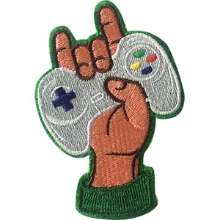 Video Game Controller - Embroidered Iron-On Patch at Sticker Shoppe