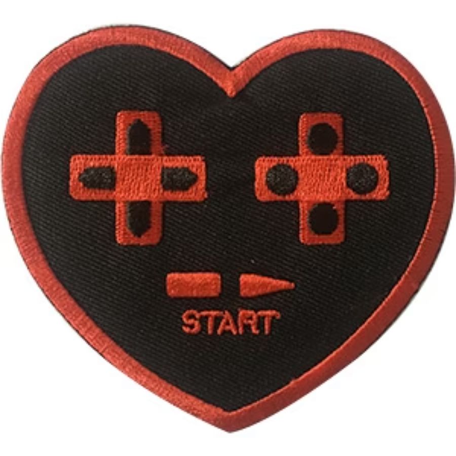 Heart Start Video Game Controller - Embroidered Iron-On Patch at ...