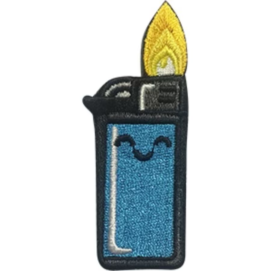 Kawaii Lighter - Embroidered Iron-On Patch at Sticker Shoppe