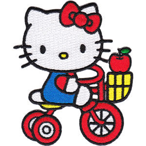 Hello Kitty Tricyle Apple - Embroidered Patch at Sticker Shoppe