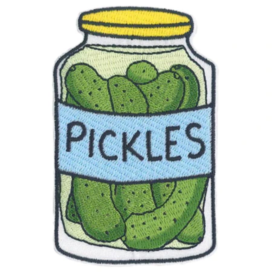 Pickle Jar - Embroidered Iron-On Patch at Sticker Shoppe