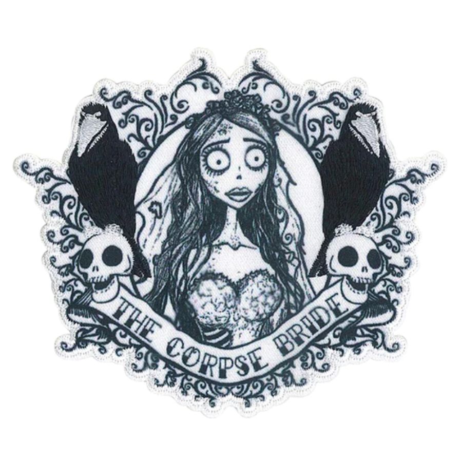 Corpse Bride Tattoo Art - Embroidered Iron-On Patch at Sticker Shoppe