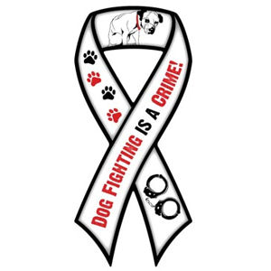 Dog Fighting Is A Crime With Dalmatian - Ribbon Magnet at Sticker Shoppe