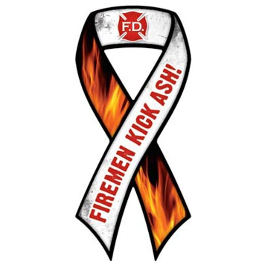 Fireman Kick Ash - Ribbon Magnet at Sticker Shoppe