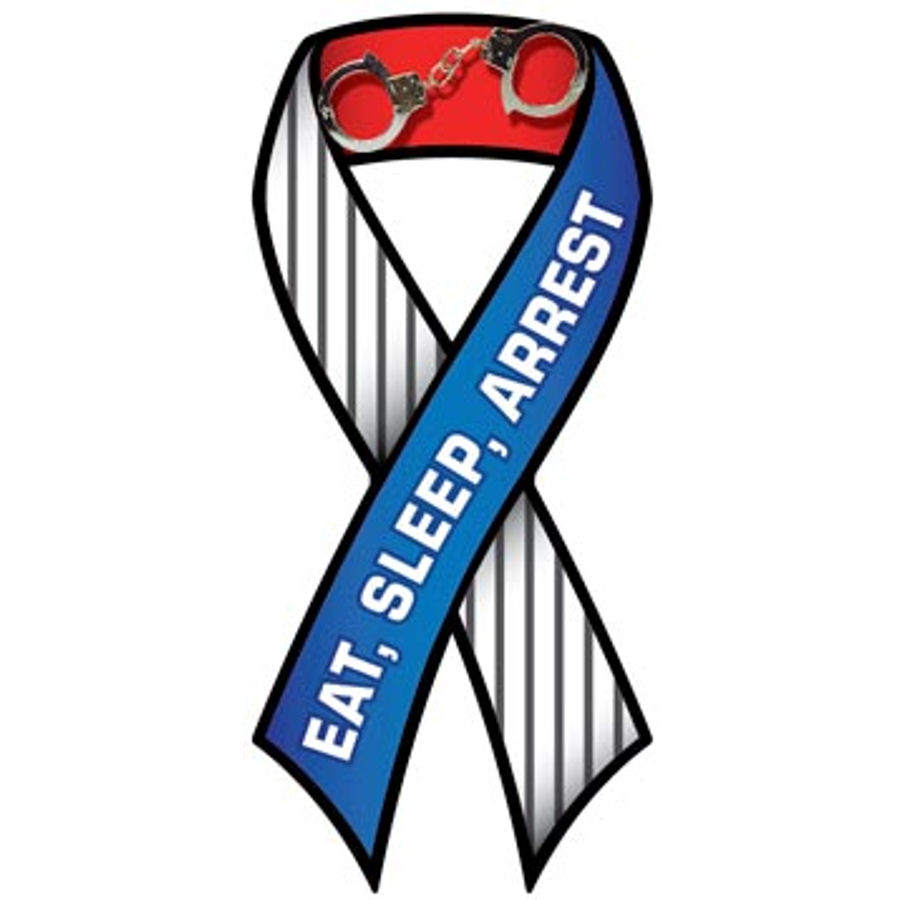 Law Enforcement, Eat, Sleep, Arrest - Ribbon Magnet at Sticker Shoppe