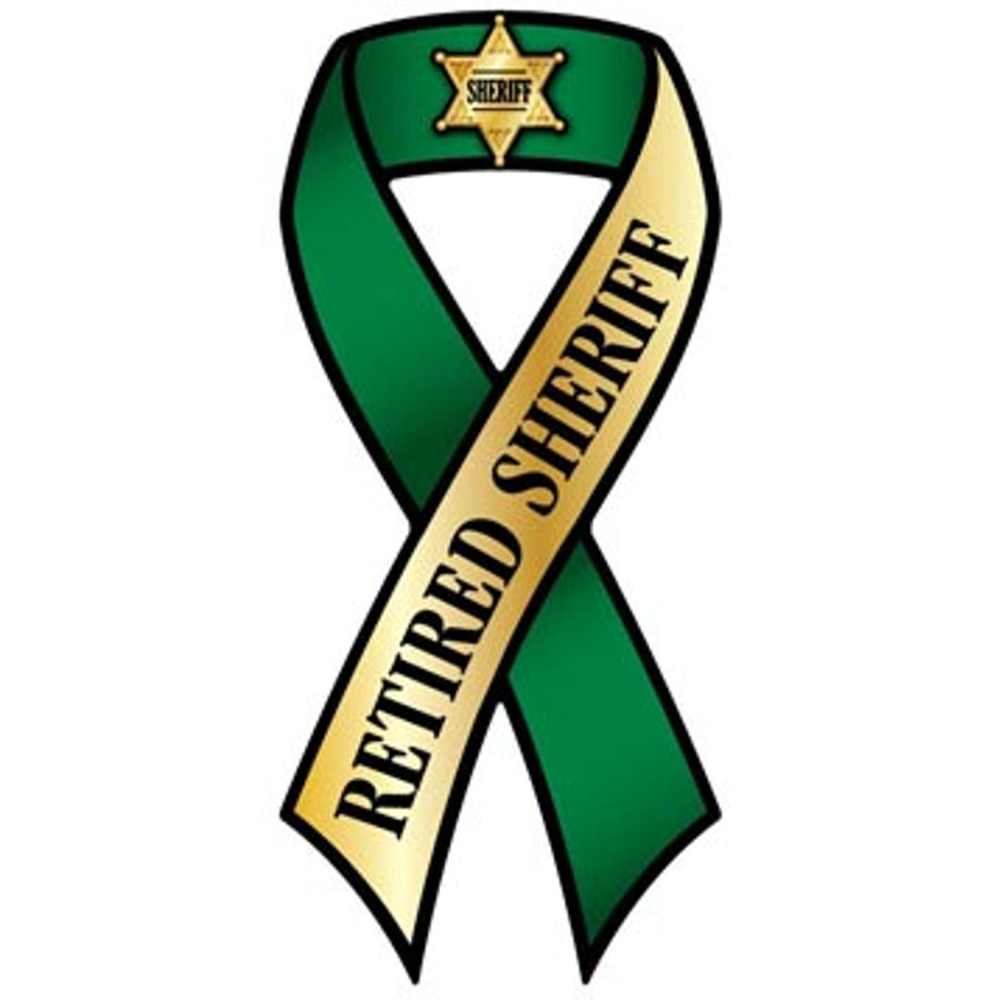 Retired Sheriff - Ribbon Magnet at Sticker Shoppe