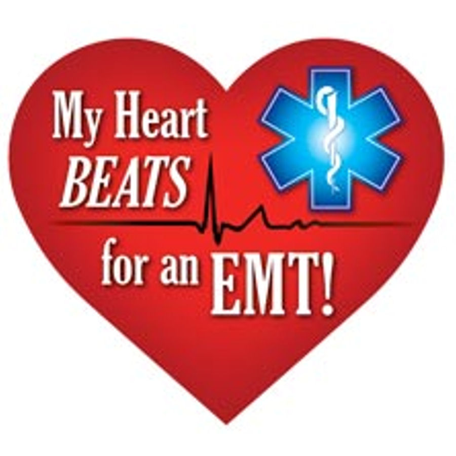 My Heart Beats For An EMT - Heart Magnet at Sticker Shoppe
